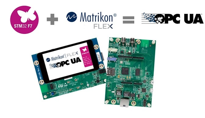 Easy Matrikon FLEX Based OPC UA Demo for STM 32 Discovery Kit Developers
